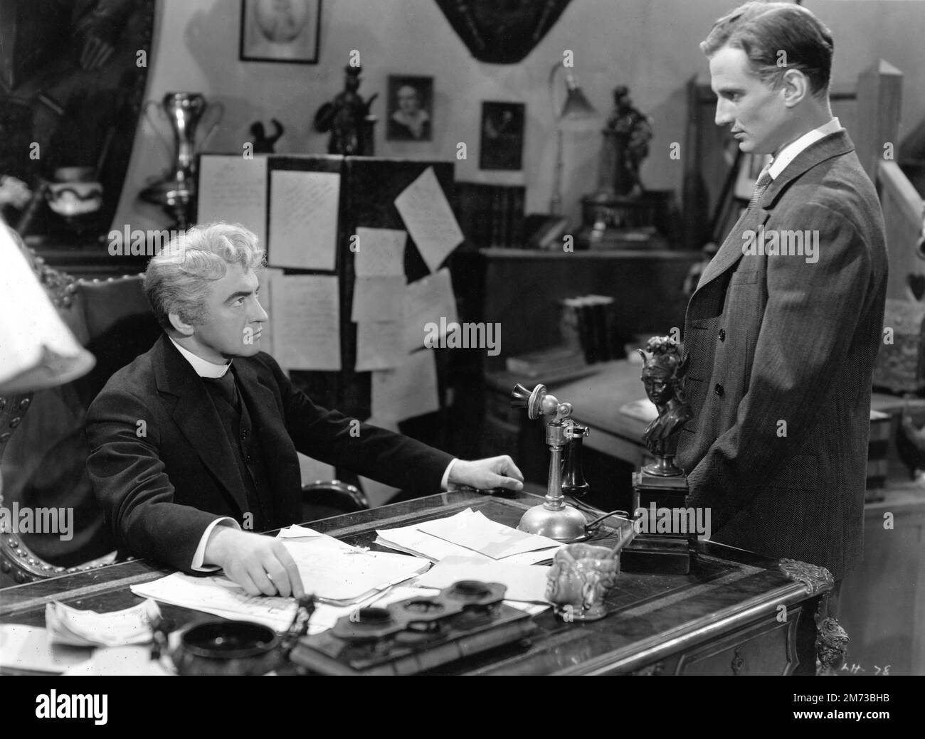 CLAUDE RAINS as theatre impresario David Belasco and RICHARD AINLEY in ...