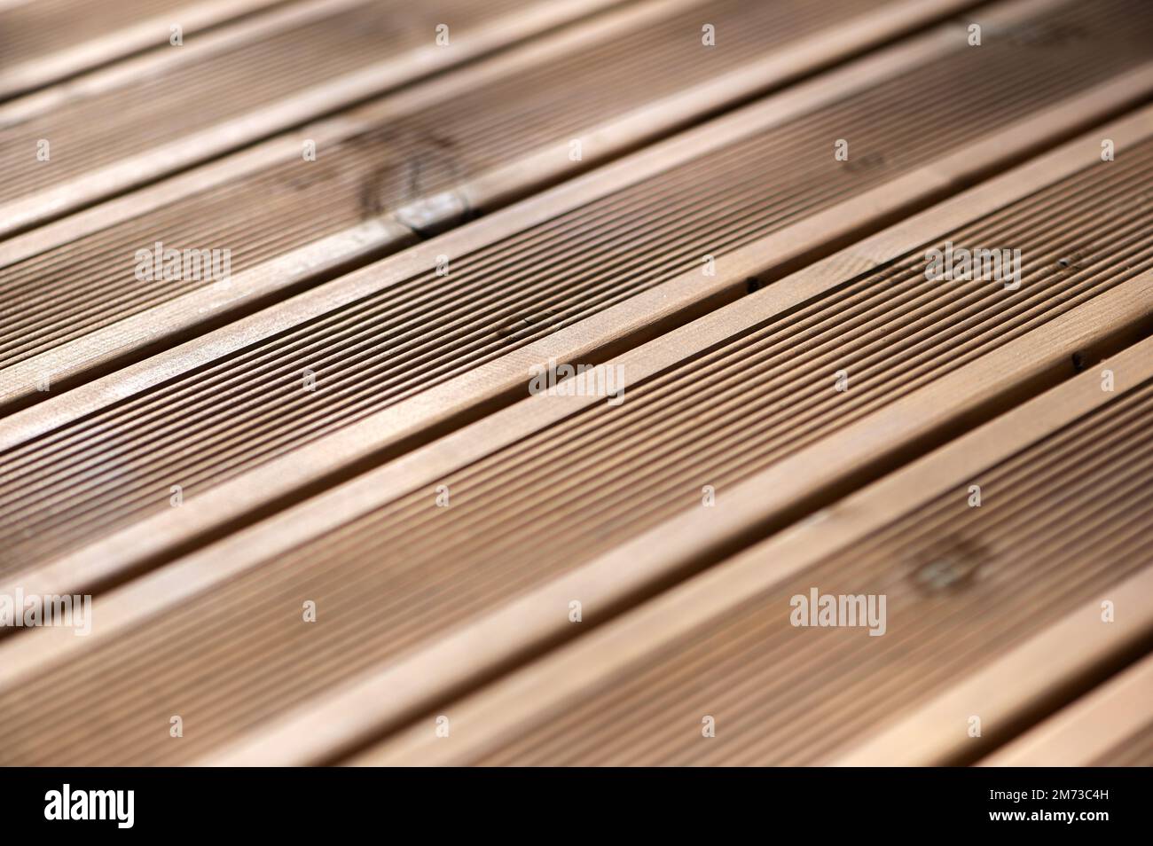 Wooden planks deck close-up perspective, natural background Stock Photo ...