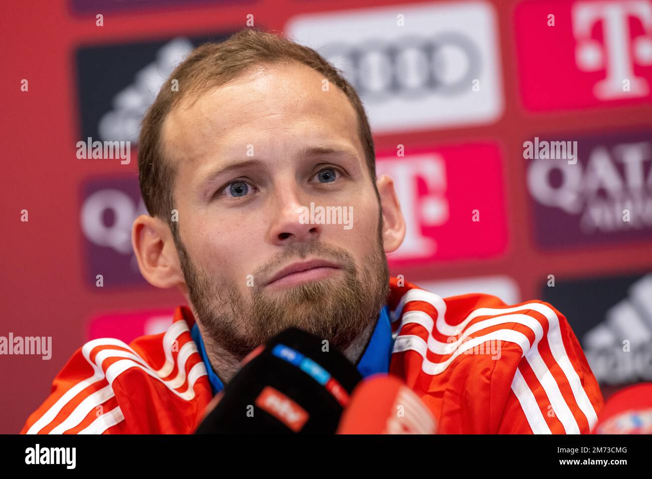 Doha, Qatar. 07th Jan, 2023. Munich's new signing Daley Blind attends ...