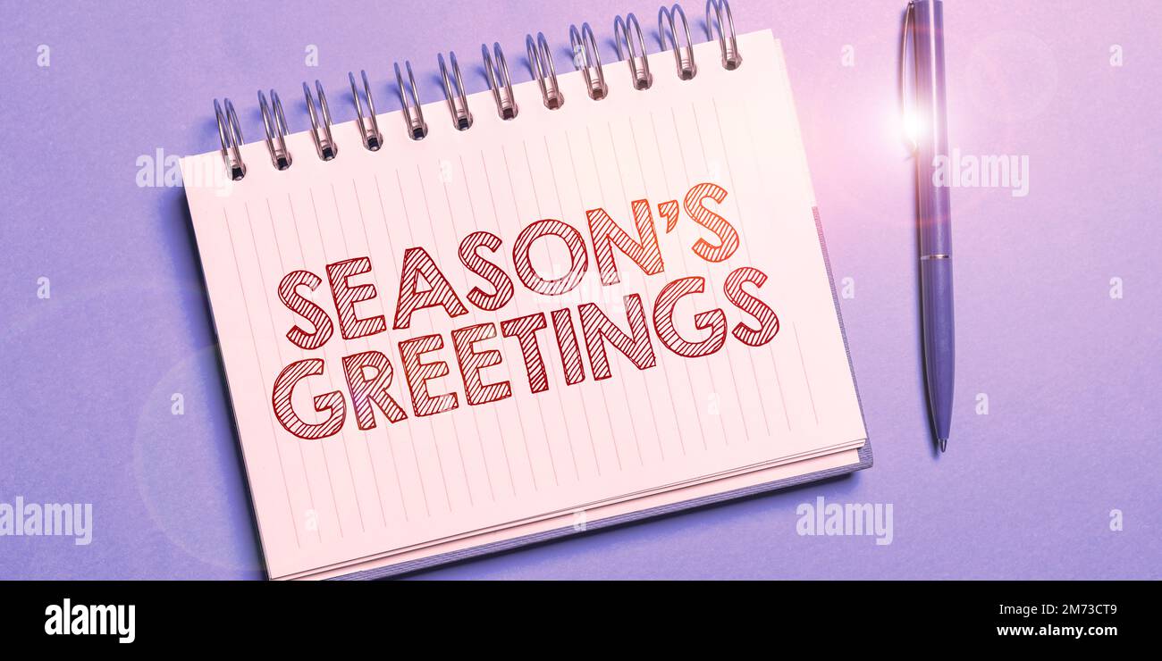Conceptual display Season's Greetings. Business overview Used as an ...