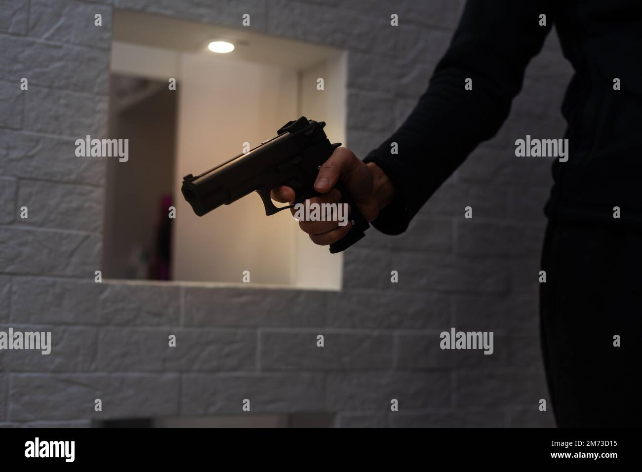 Holding gun first person hi-res stock photography and images - Alamy