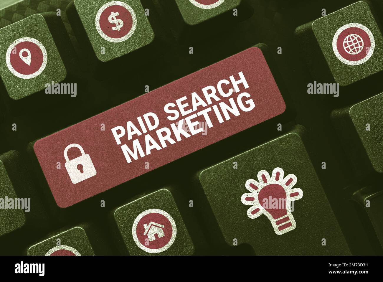 Conceptual caption Paid Search Marketing. Internet Concept way to pay ...