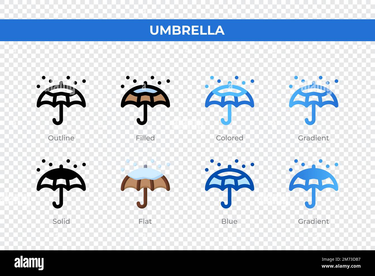 Umbrella icons in different style. Umbrella icons set. Holiday symbol ...