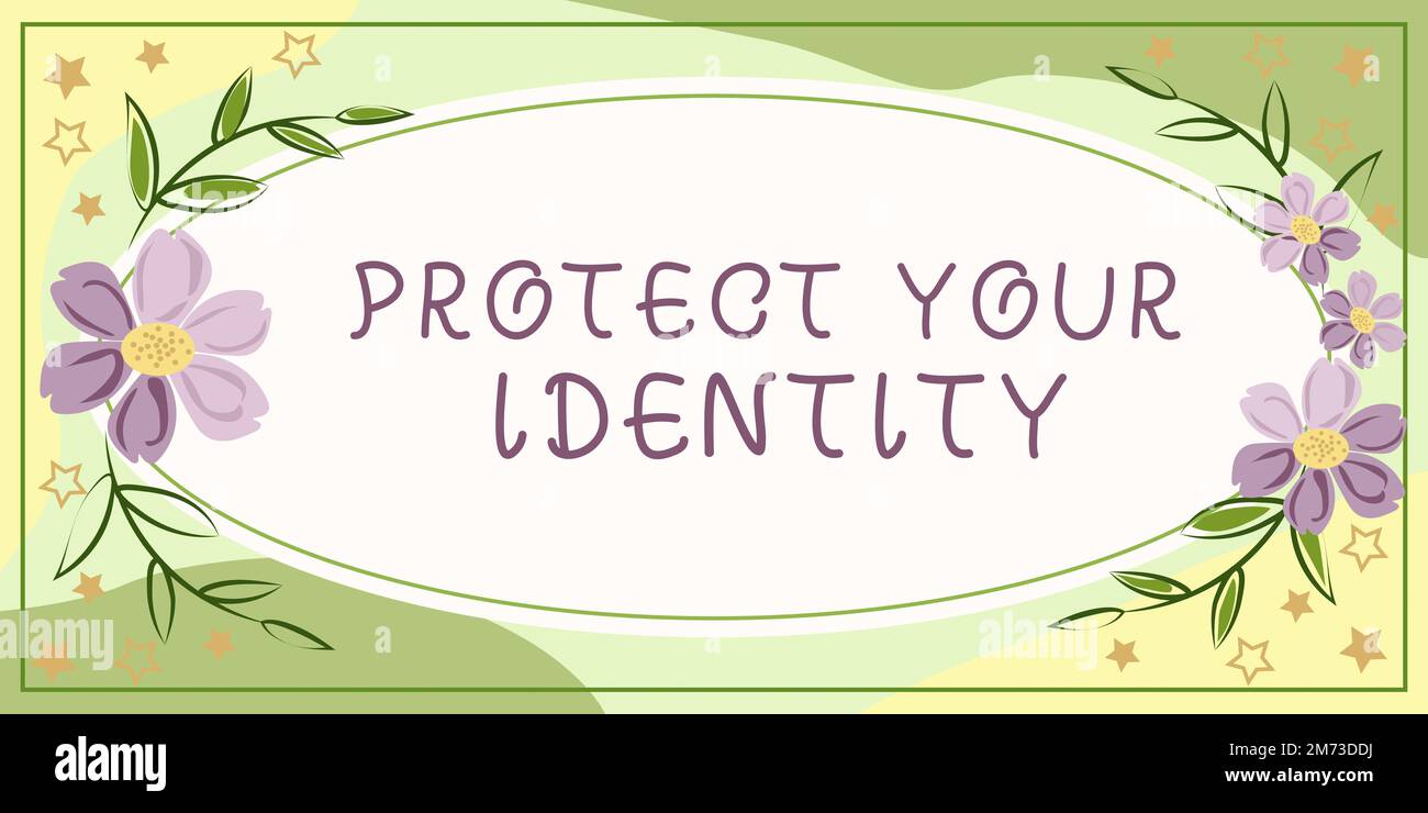 Text showing inspiration Protect Your Identity. Business overview ...