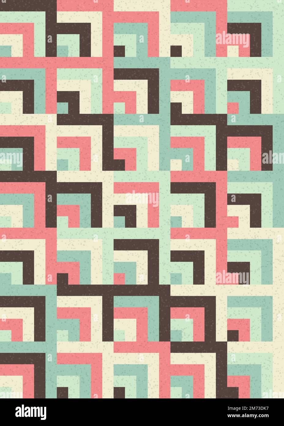 Abstract Geometrical generative computational art illustration Stock ...