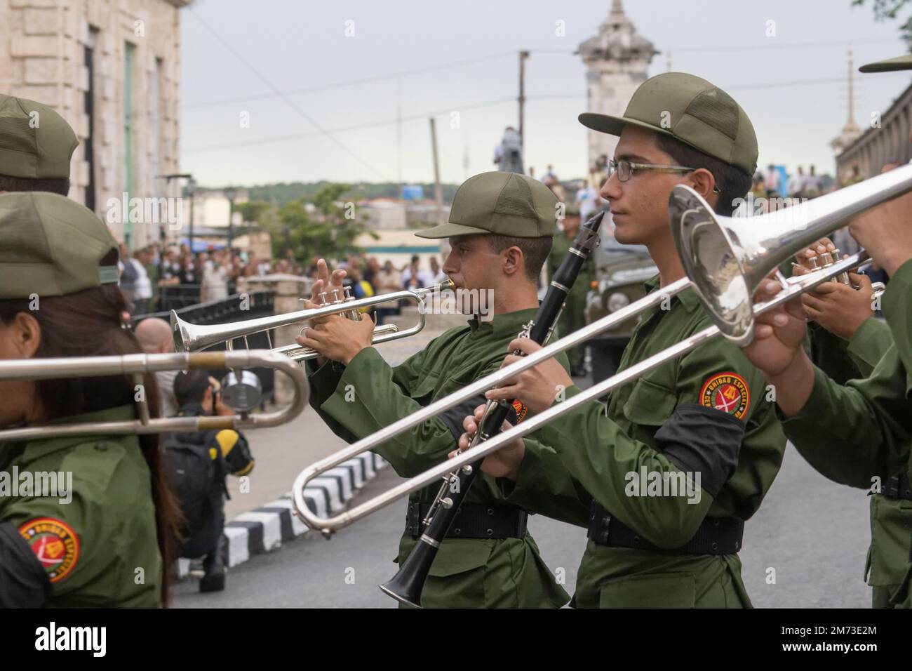The military band honoring the firefighters who fell in the supertanker ...