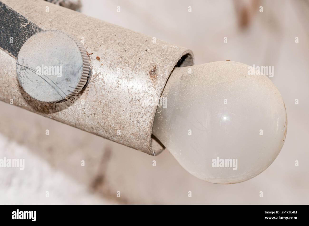 old lightbulb, vintage bulb holder, real electrical installation Stock ...