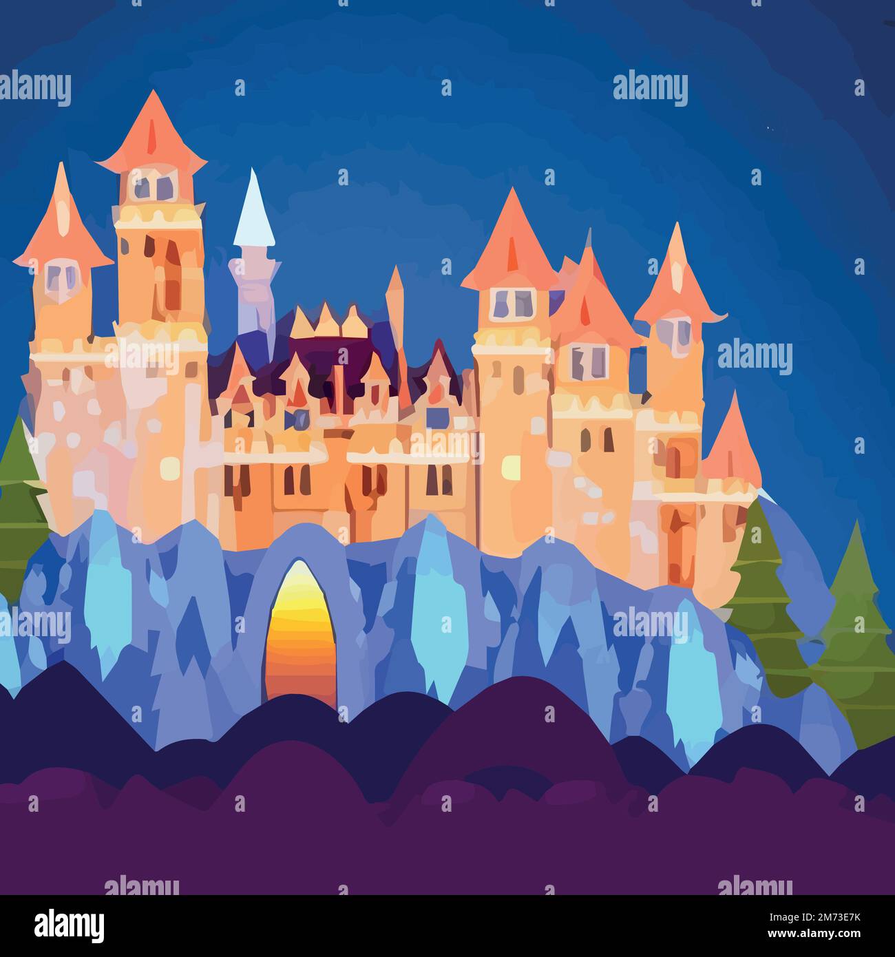 Old fortress window Stock Vector Images - Alamy