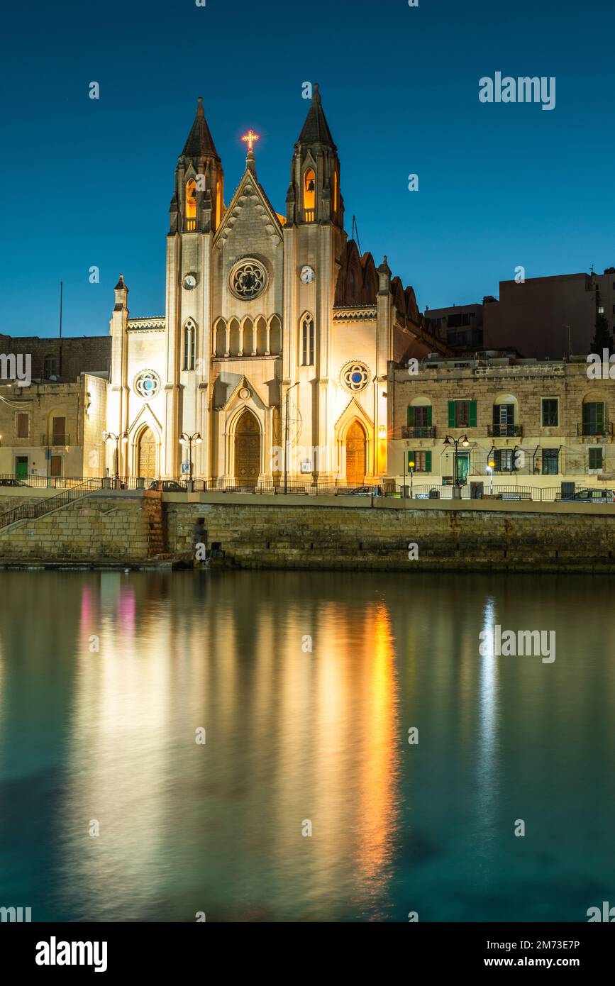 Neo-Gothic church of Our Lady of Mount Carmel (Balluta parish church ...