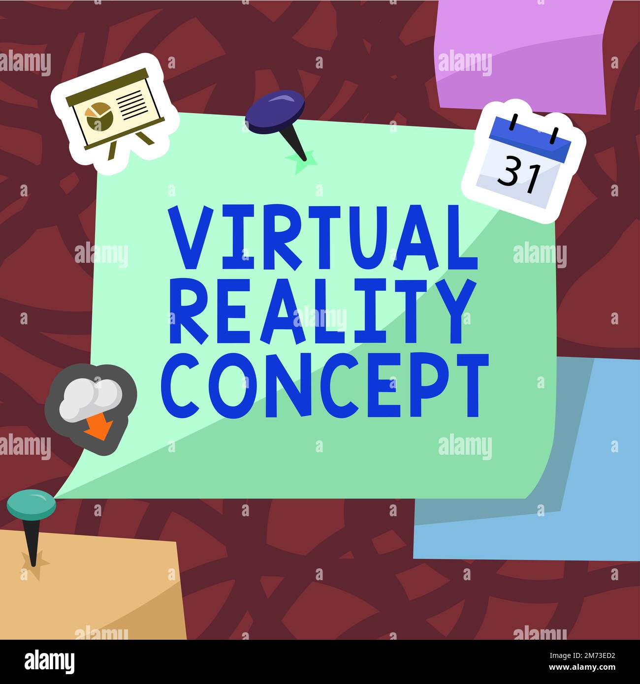 Handwriting text Virtual Reality Concept. Word for 3d futuristic ...