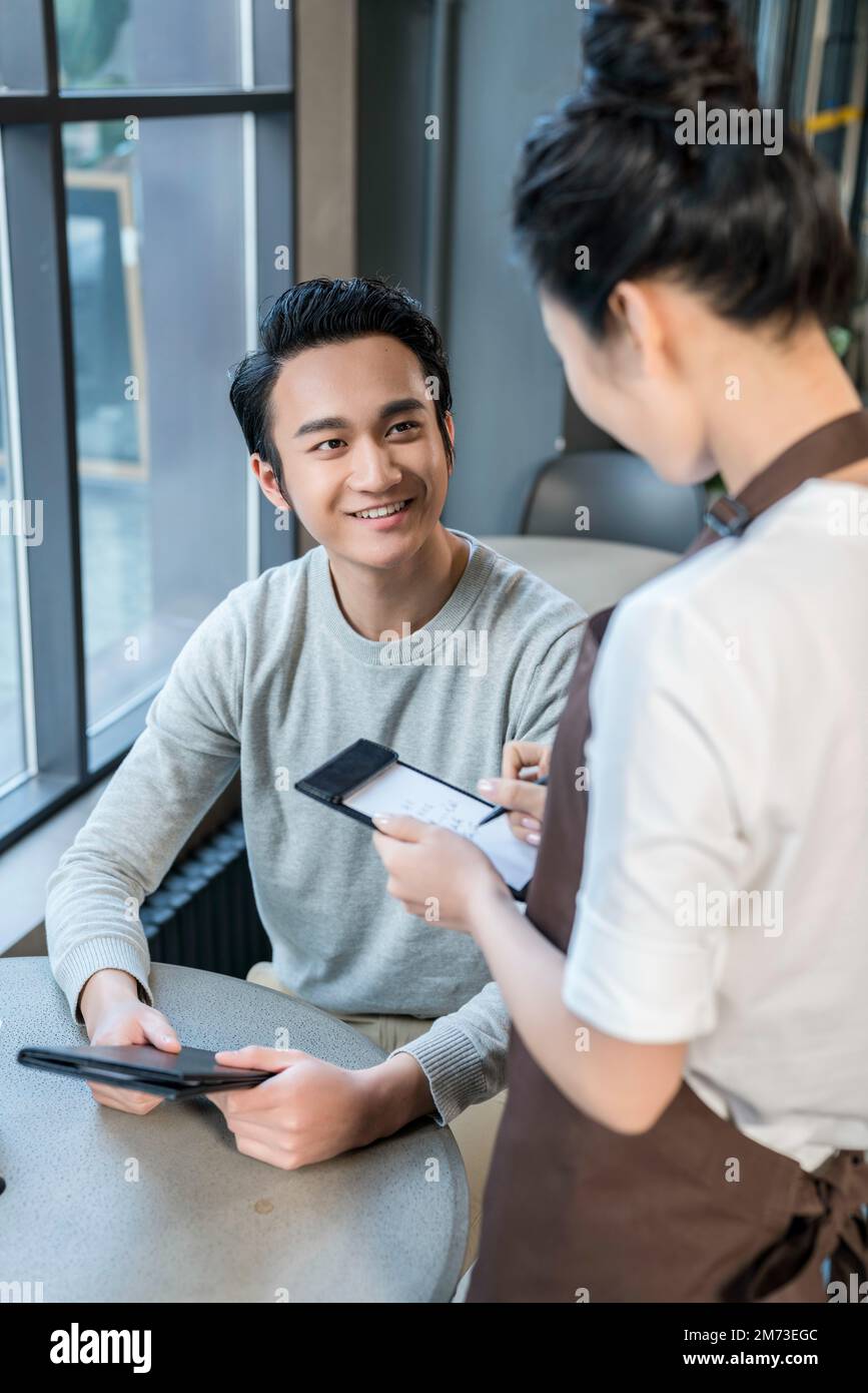 The coffee shop service Stock Photo - Alamy