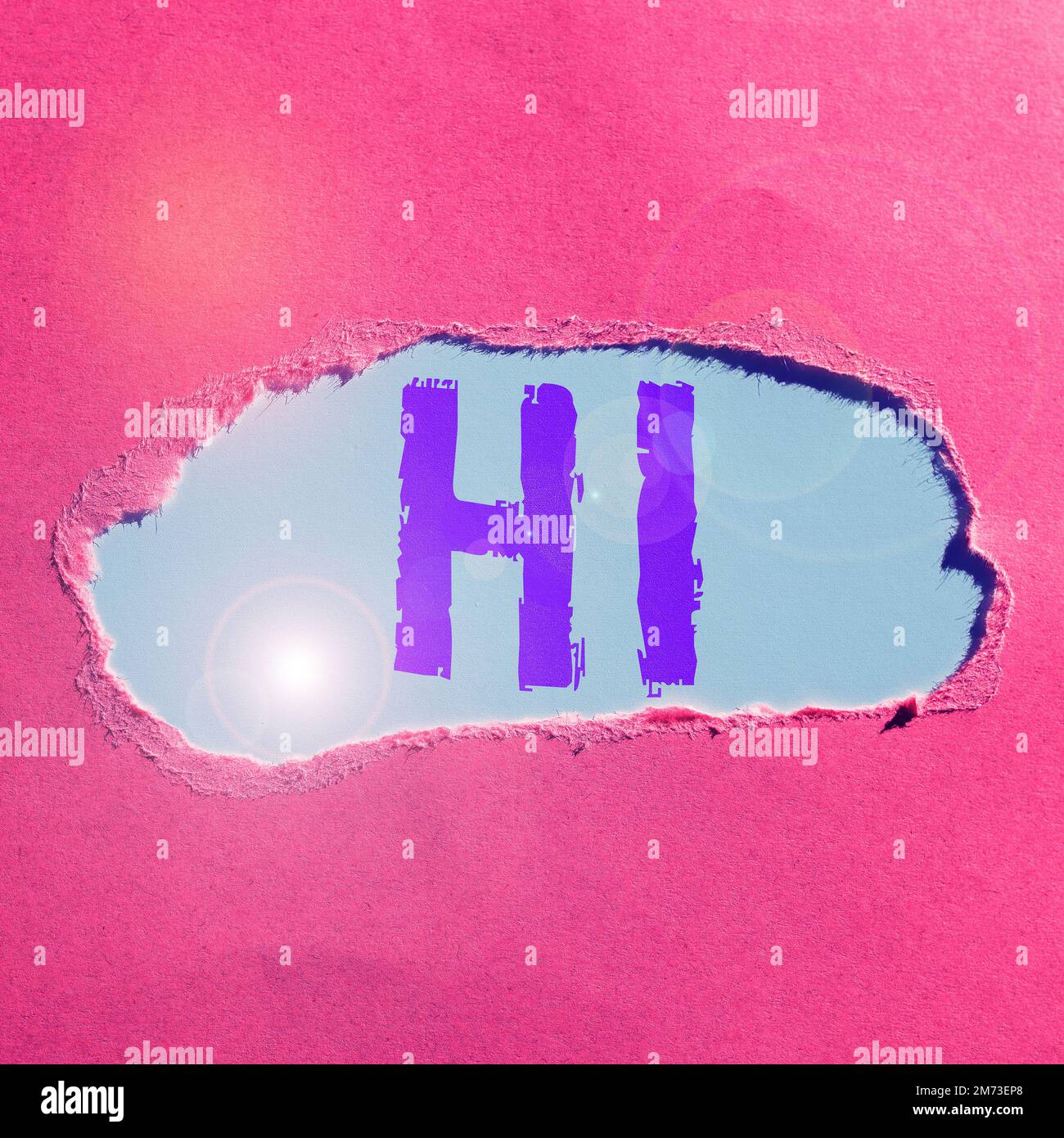 Sign displaying Hi. Concept meaning used as a greeting or to begin a ...