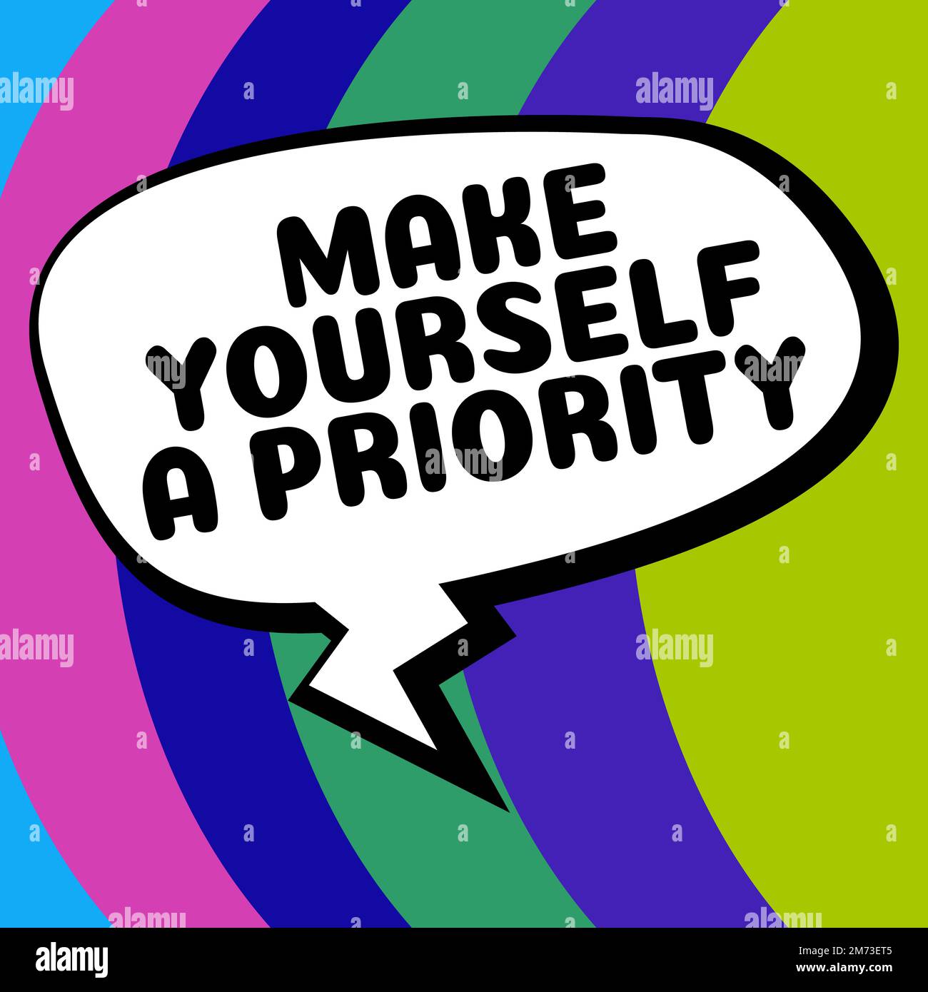 Conceptual caption Make Yourself A Priority. Business idea Think in ...