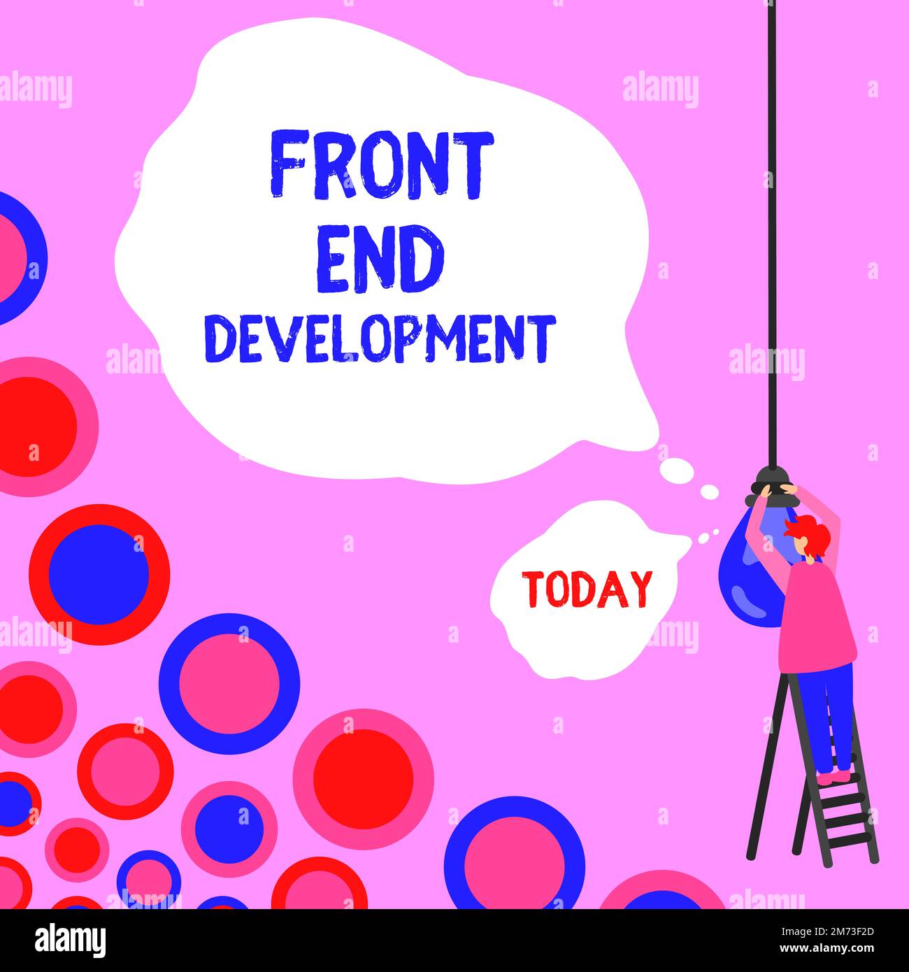 Conceptual caption Front End Development. Business concept Altering data to graphical interface ...