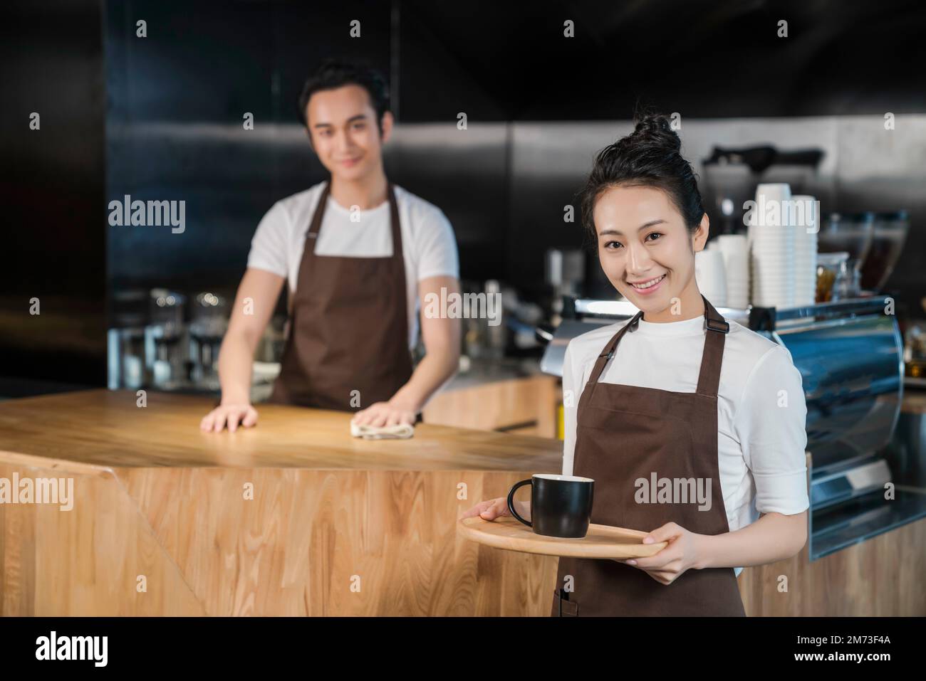 The coffee shop service Stock Photo - Alamy