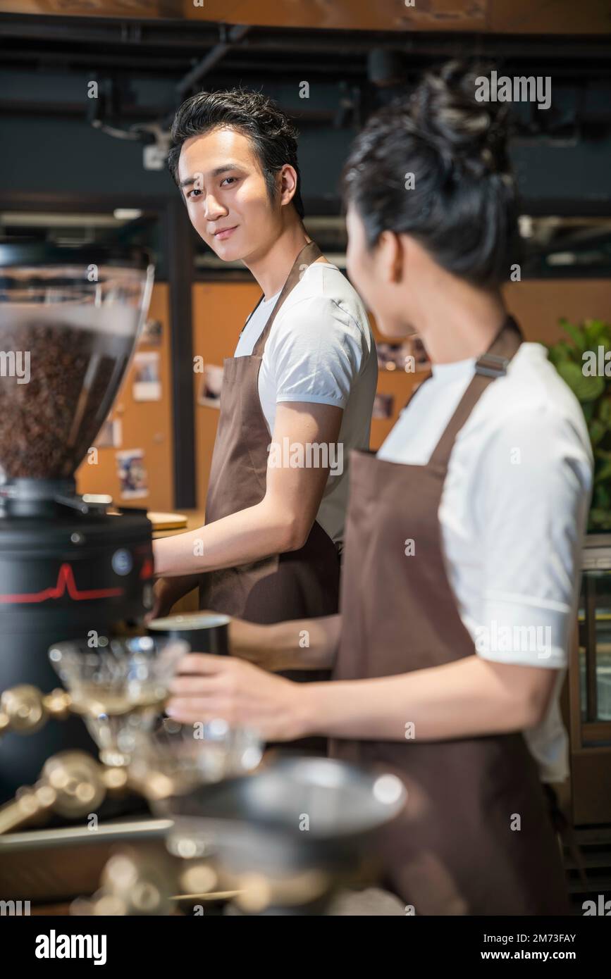 The coffee shop service Stock Photo - Alamy