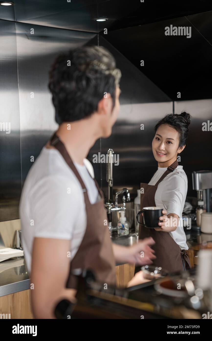 The coffee shop service Stock Photo - Alamy