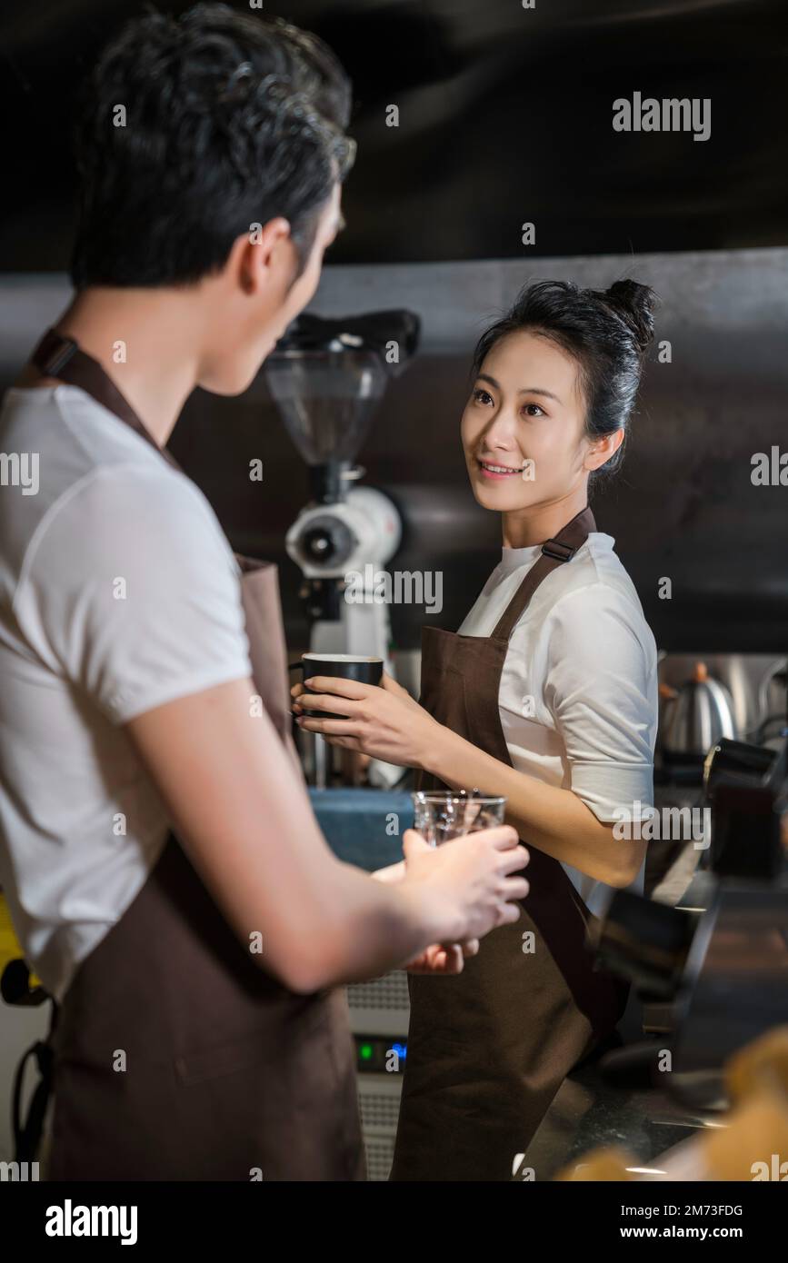 The coffee shop service Stock Photo - Alamy