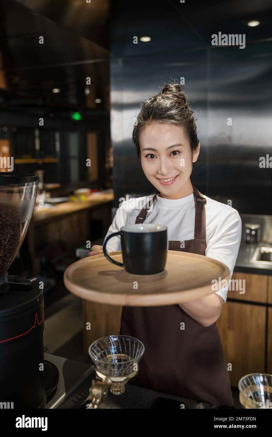 The coffee shop service Stock Photo - Alamy