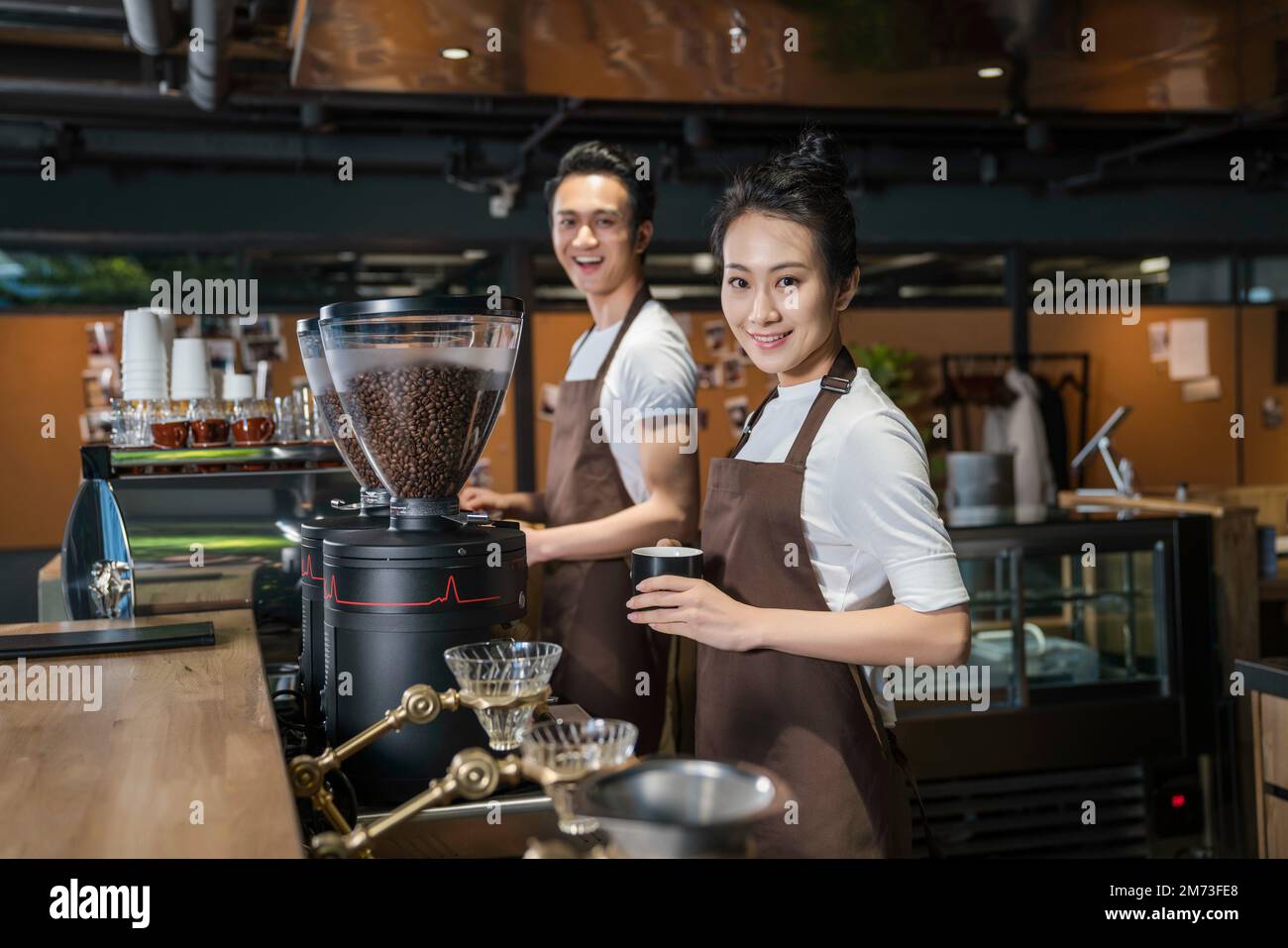 The coffee shop service Stock Photo - Alamy
