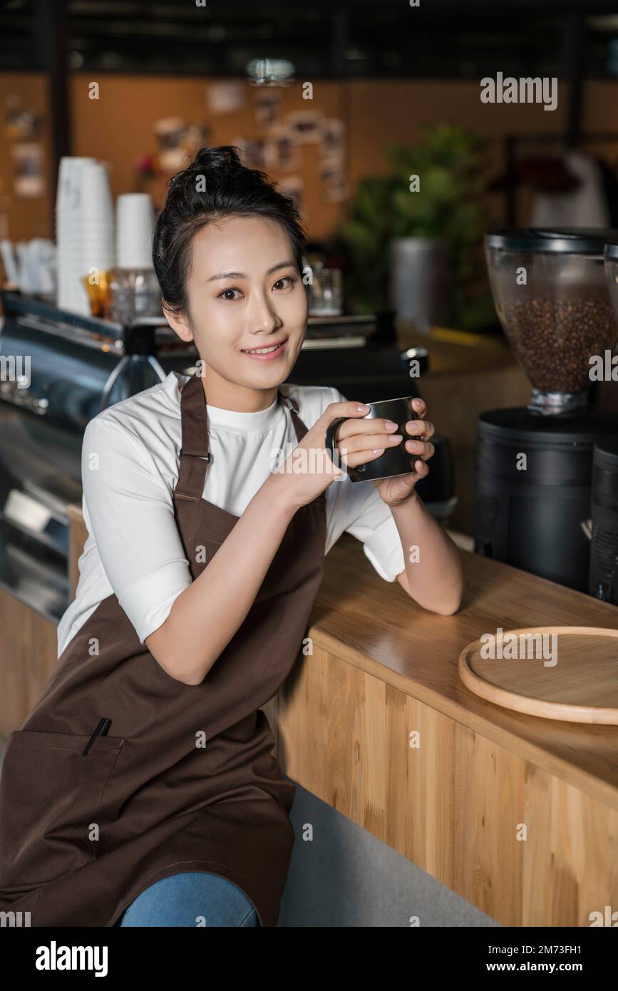 The coffee shop service Stock Photo - Alamy
