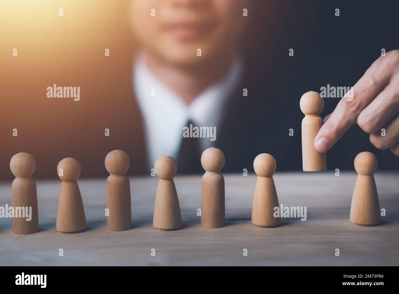 HR manager (human resources) or Employer hand choose takes man person ...