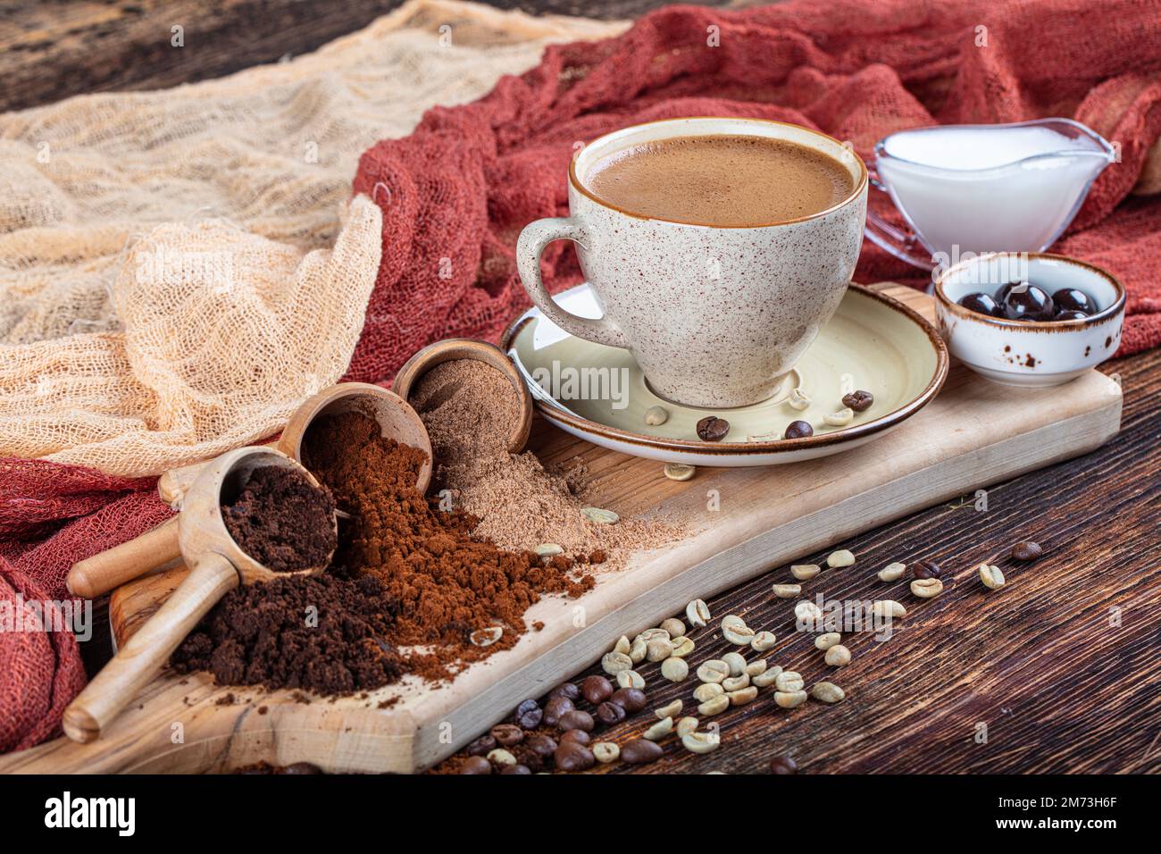 Traditional Turkish coffee beverage concept. Fresh and delicious ...