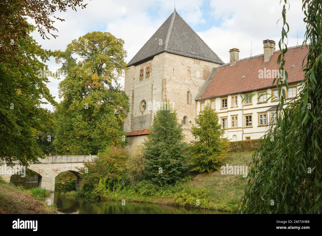 Historical old manor house with tower, Germany Stock Photo - Alamy