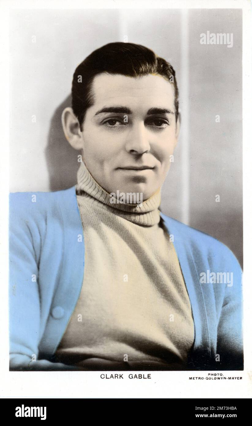 CLARK GABLE 1931 Portrait by GEORGE HURRELL publicity for Metro Goldwyn ...