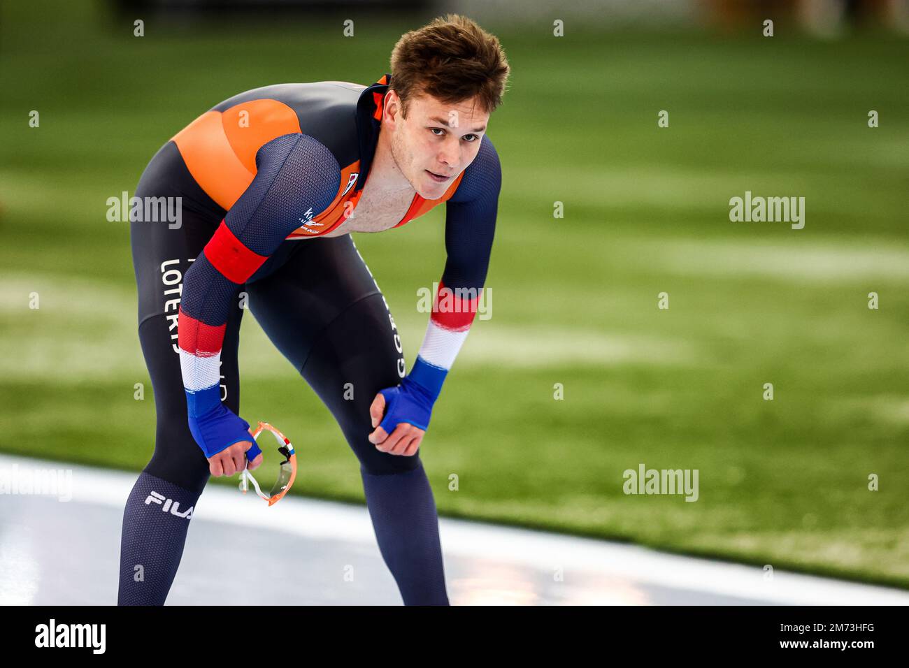 HAMAR - Marcel Bosker (NED) in the men's 500 meters all-around during ...