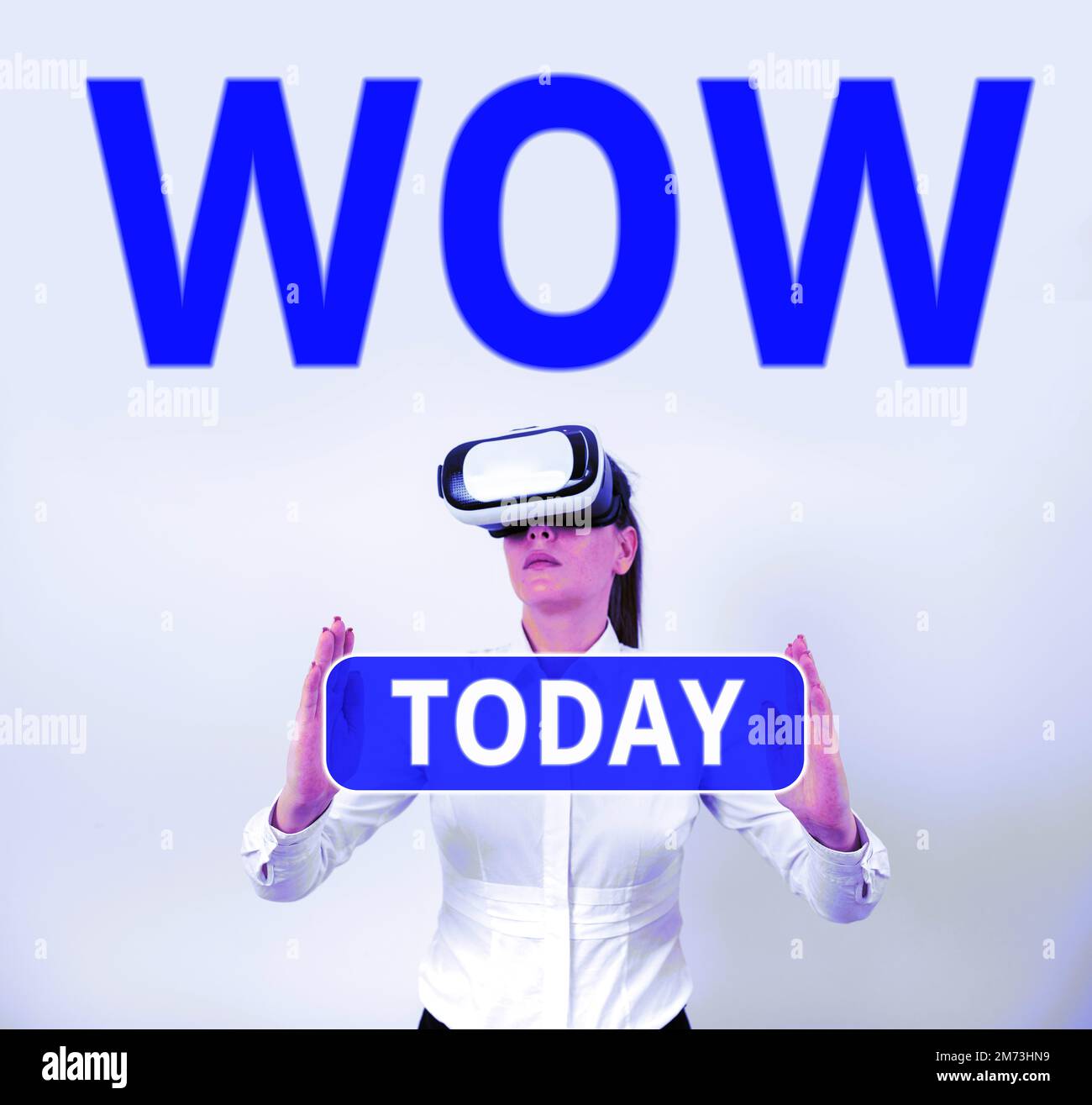 Text sign showing Wow. Business showcase Expressing astonishment and ...