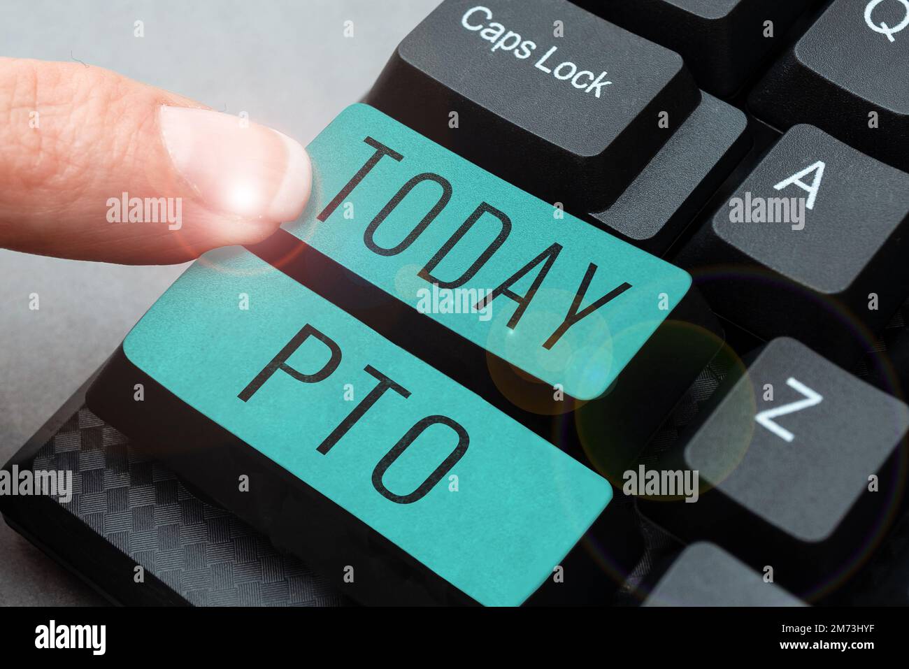 Writing displaying text Pto. Business showcase Employer grants ...