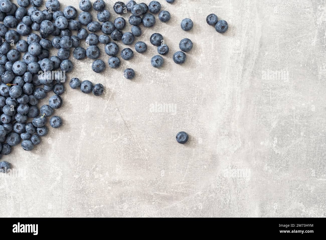 Fresh blueberries on gray background. Blueberries background. Healthy ...