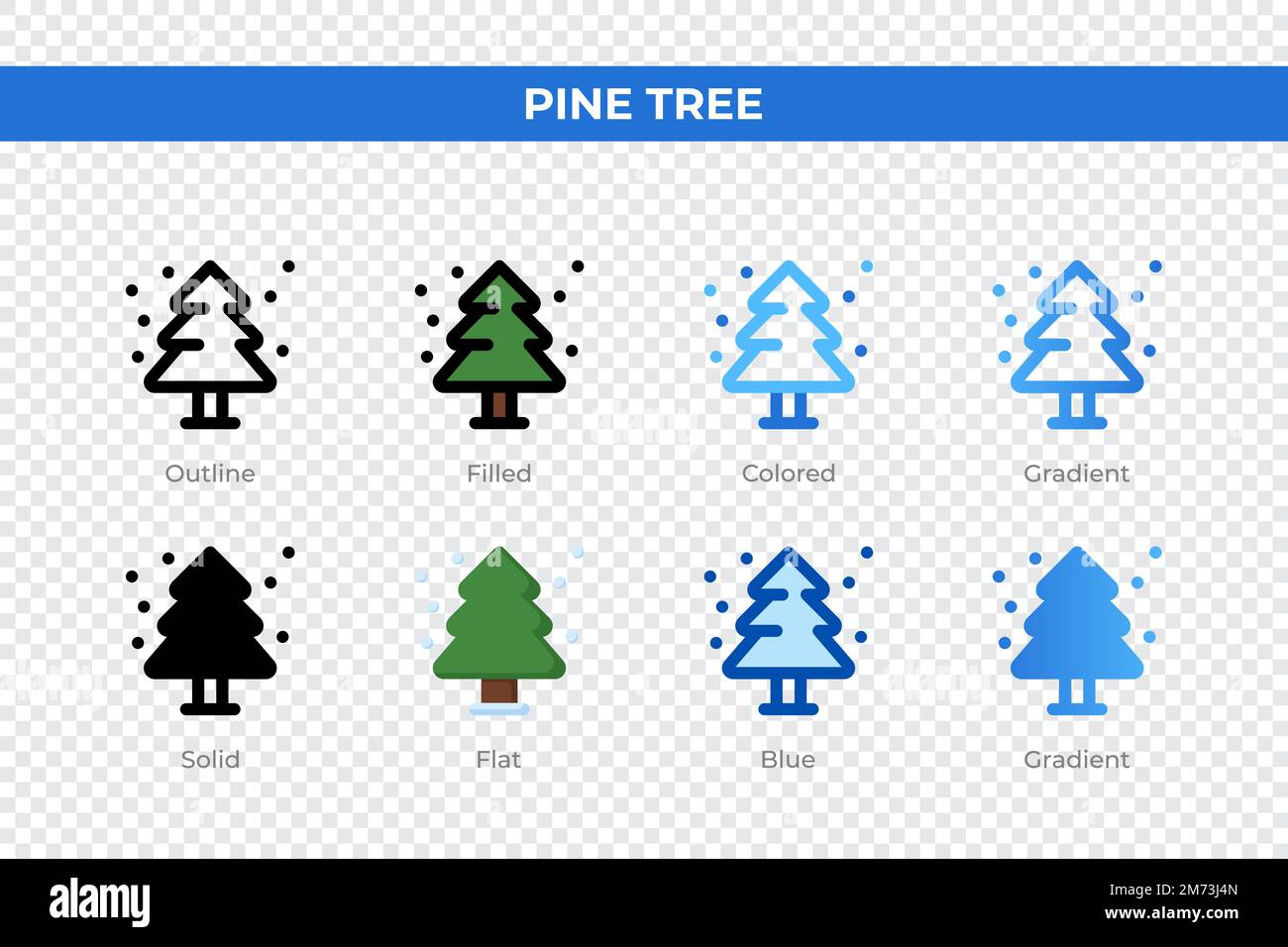 Pine tree icons in different style. Pine tree icons set. Holiday symbol ... Pine tree icons in different style. Pine tree icons set. Holiday symbol ...