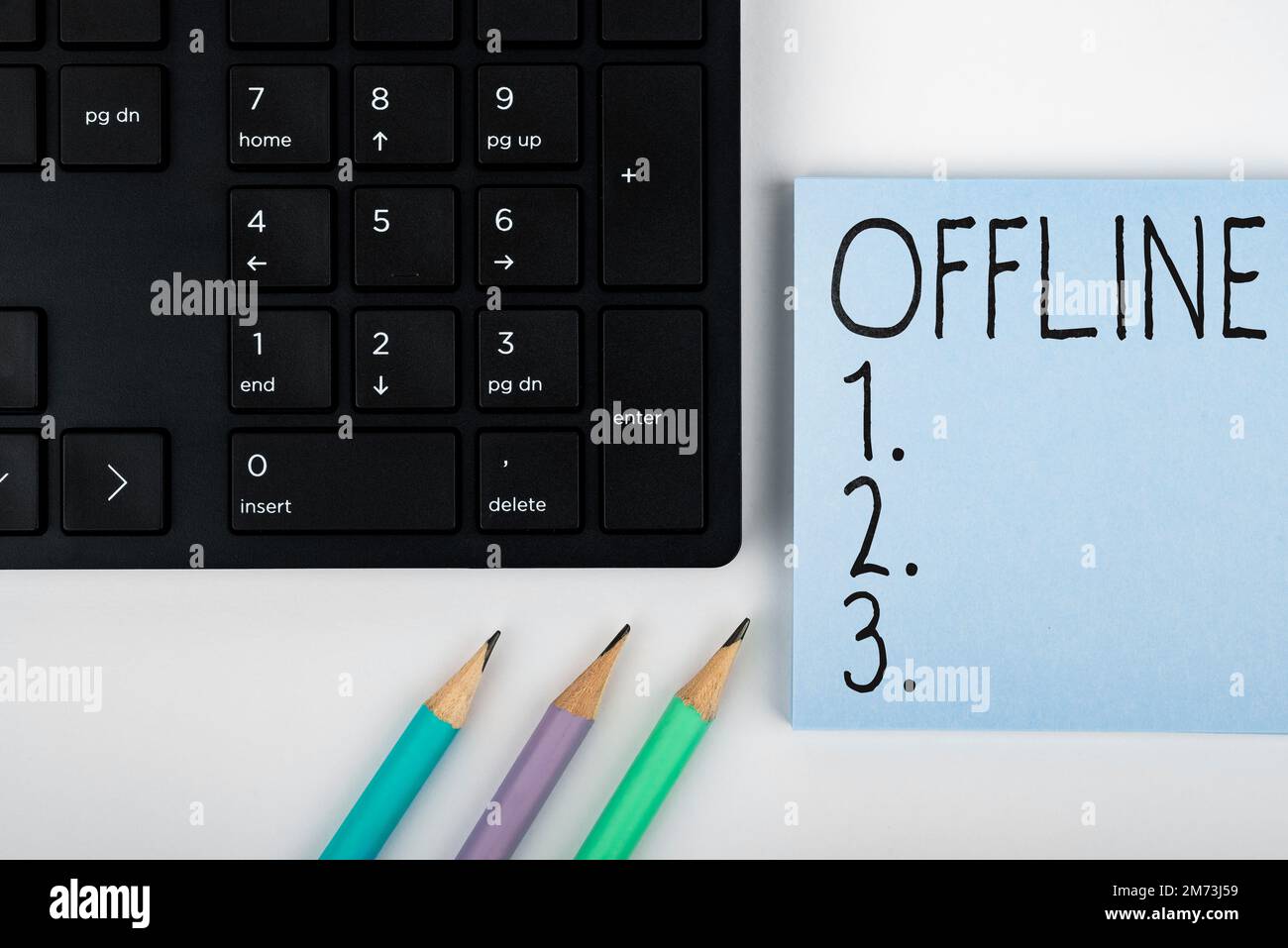 Writing displaying text Offline. Word Written on Not having directly ...