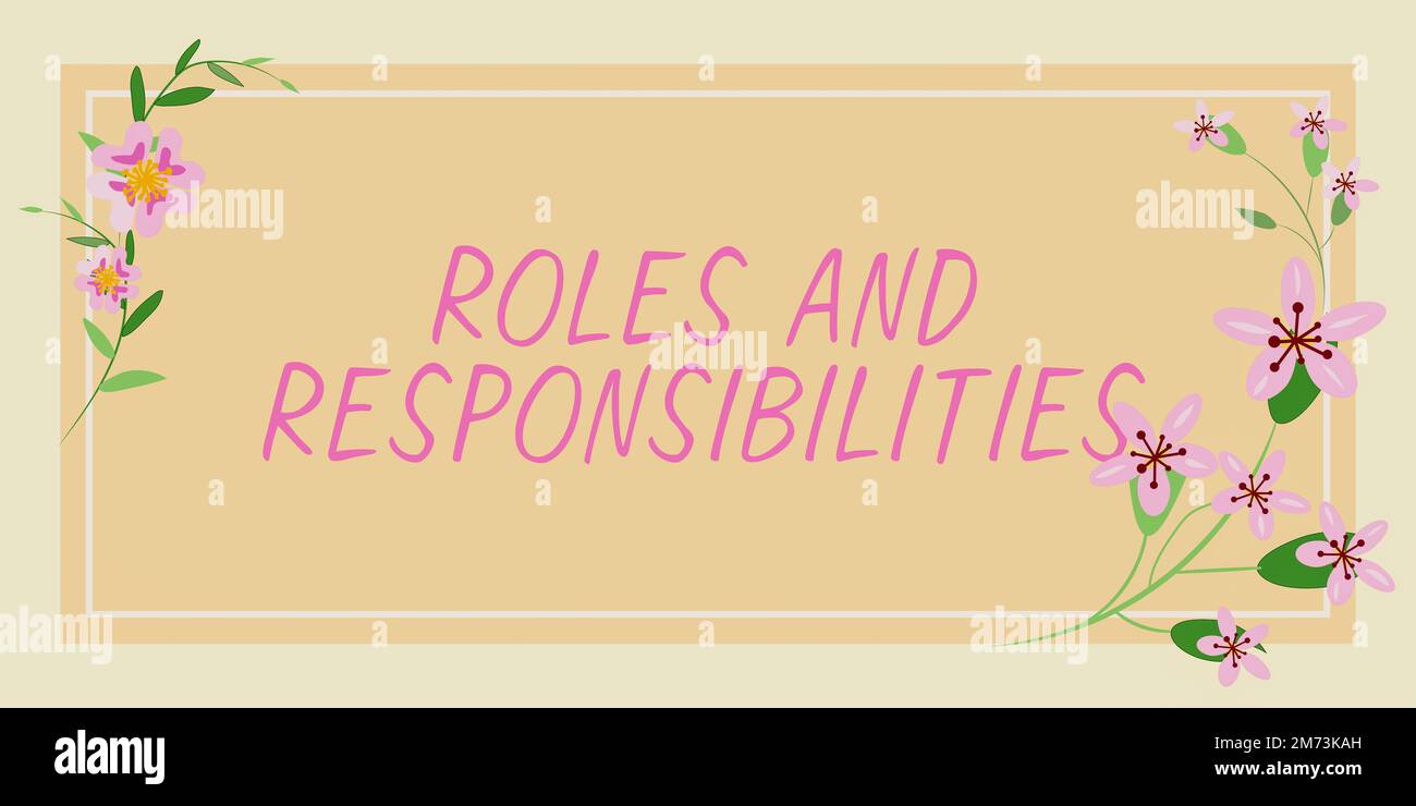 Inspiration showing sign Roles And Responsibilities. Business approach ...