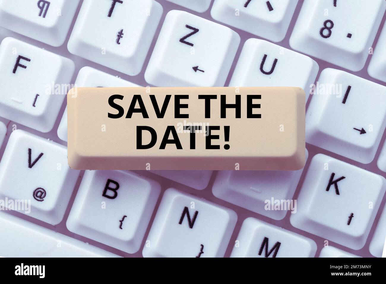 Hand writing sign Save The Date. Internet Concept Remembering the schedule Mark the calendar ...