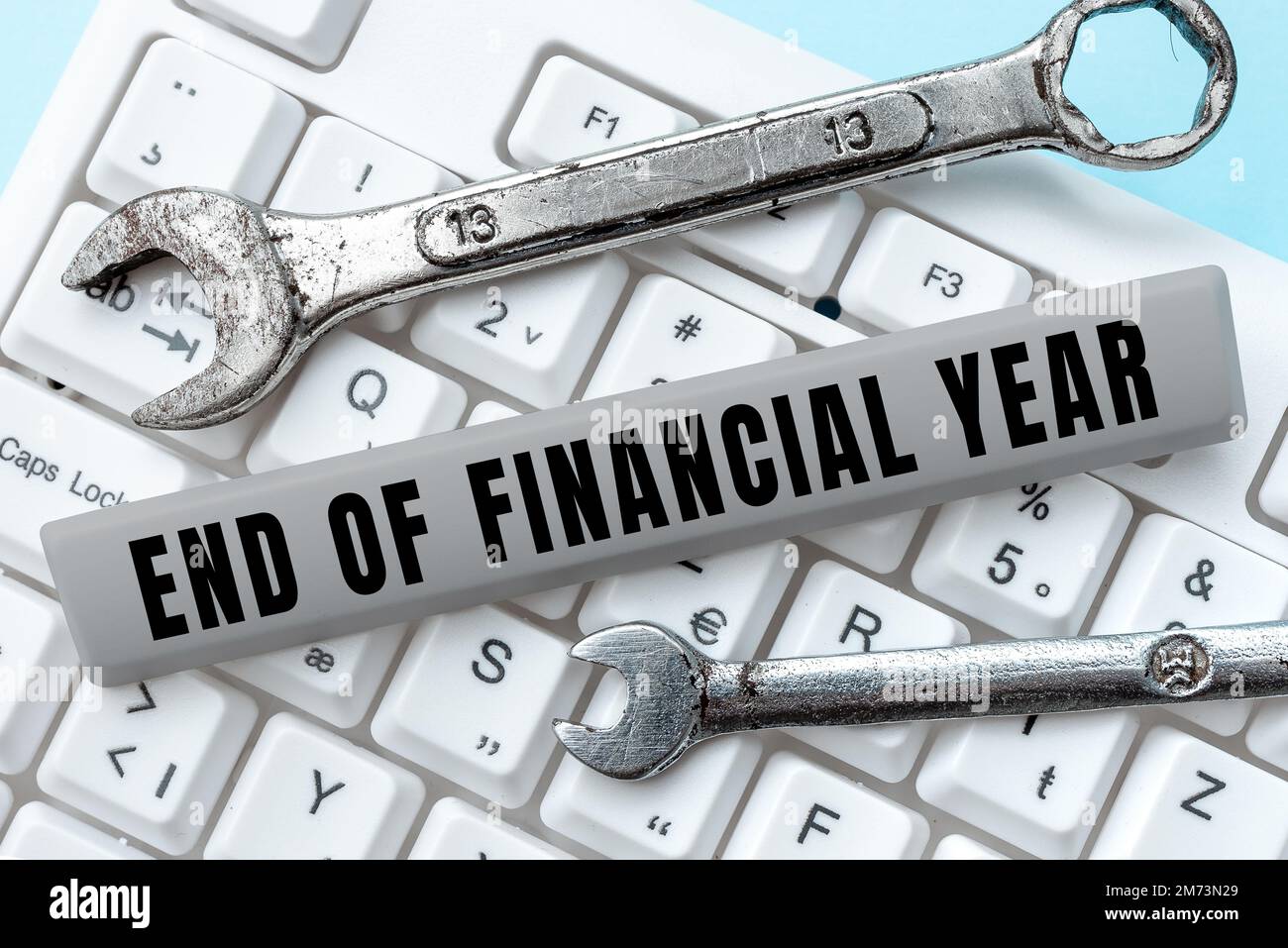 Text sign showing End Of Financial Year. Concept meaning Revise and ...
