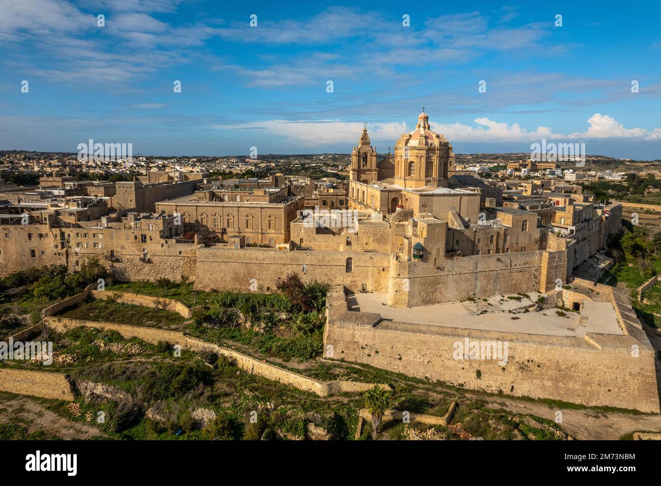 Aerial daylight view mdina hi-res stock photography and images - Alamy