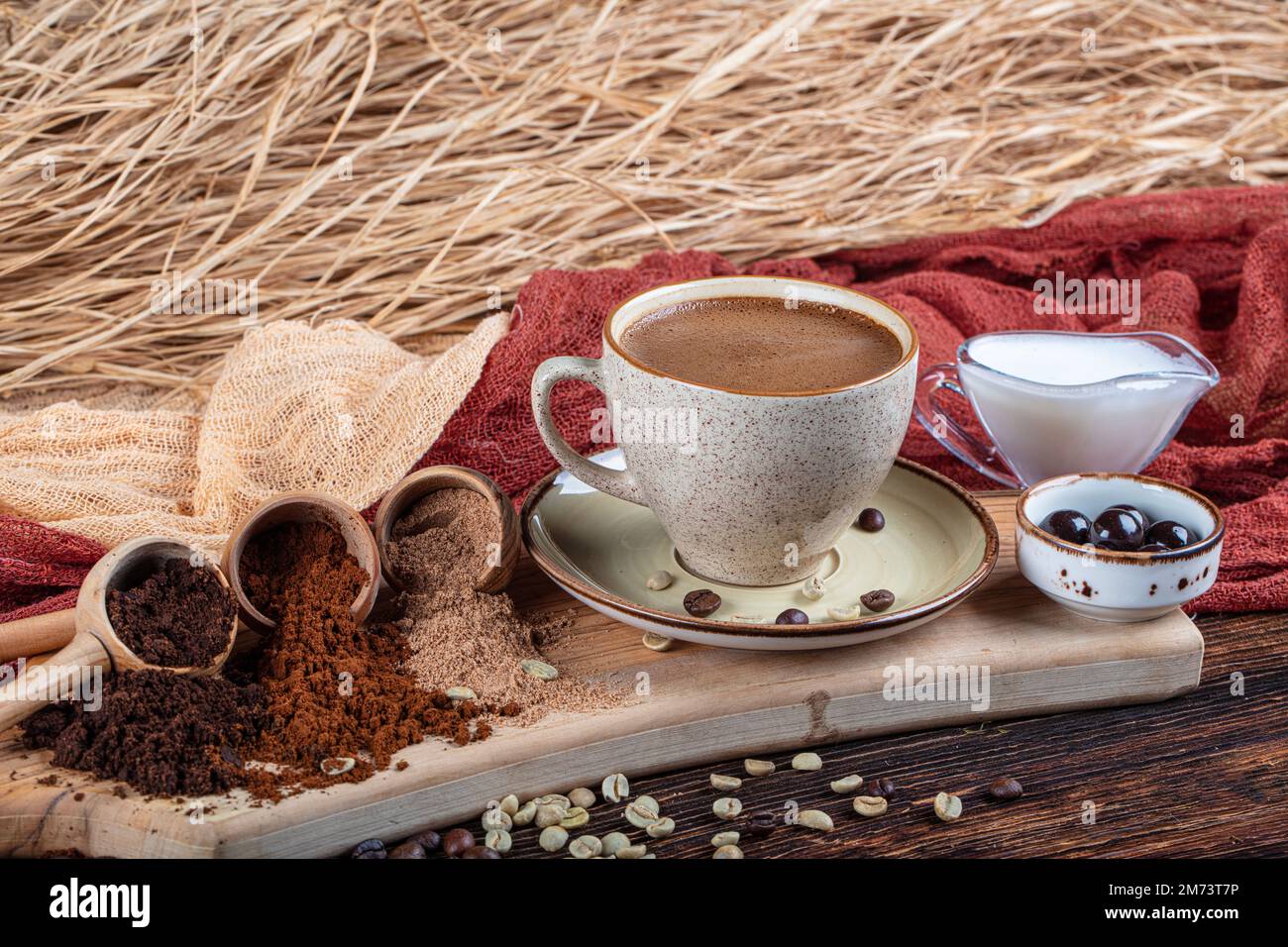 Traditional Turkish coffee beverage concept. Fresh and delicious ...