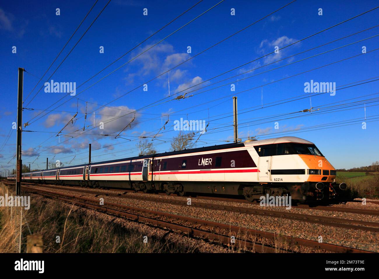 LNER 82214 in White Livery, East Coast Main Line Railway, Grantham ...