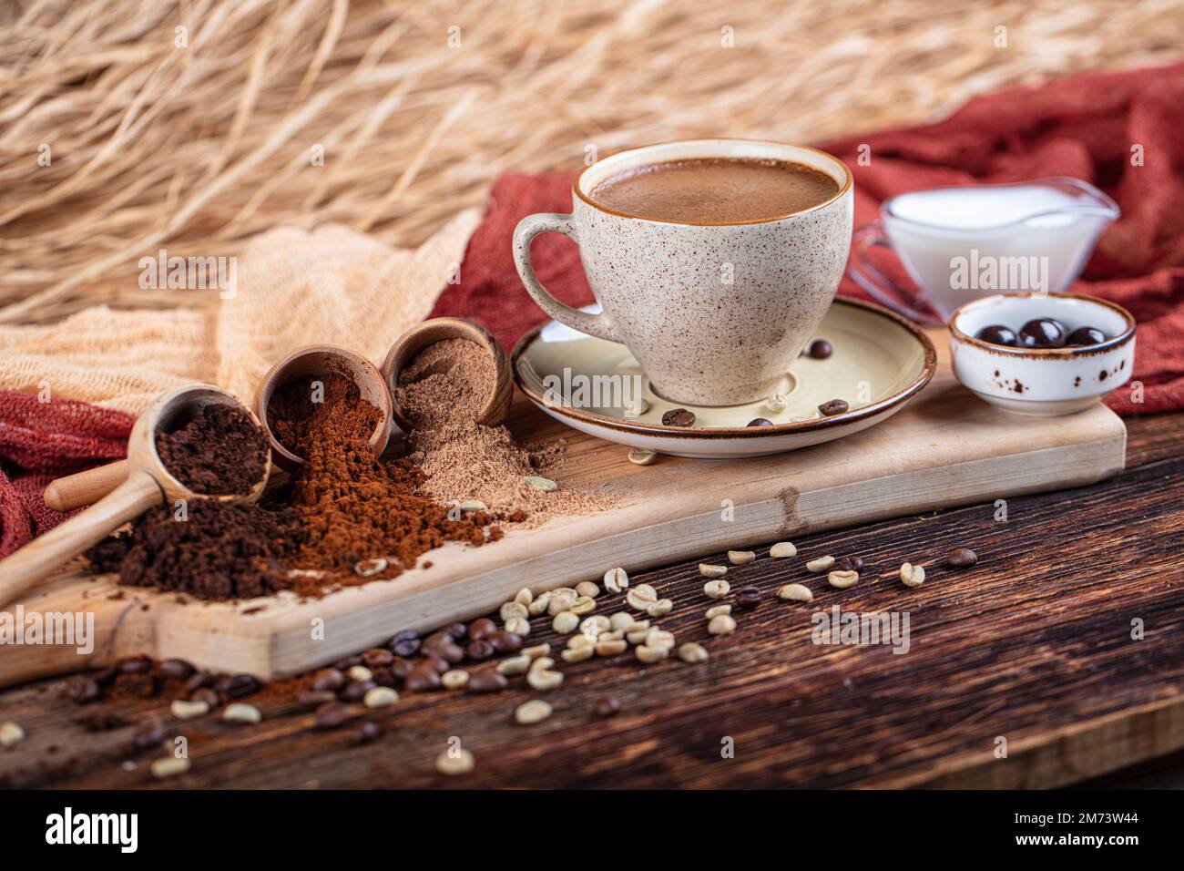Traditional Turkish coffee beverage concept. Fresh and delicious ...