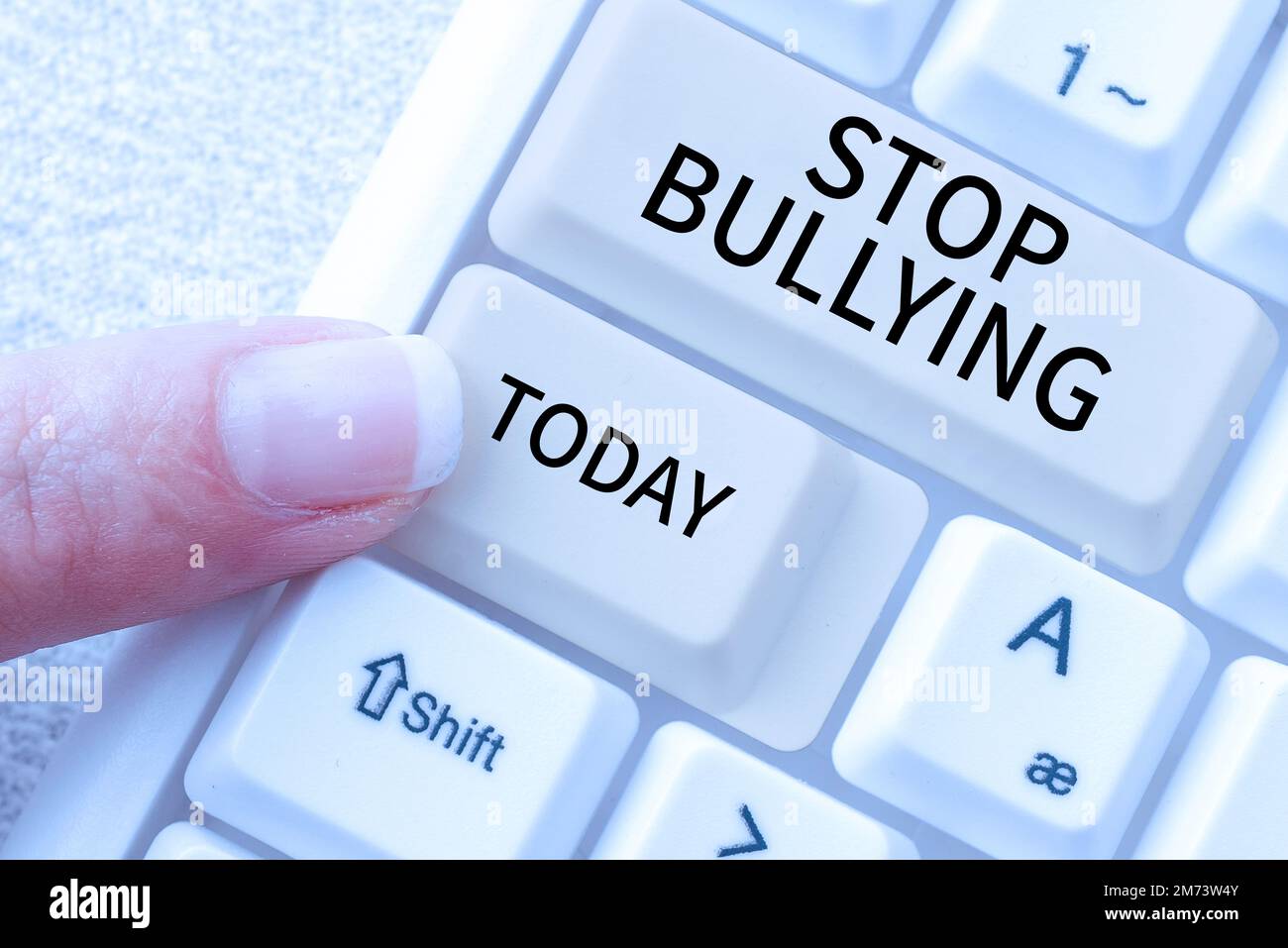 Conceptual caption Stop Bullying. Word for Fight and Eliminate this ...