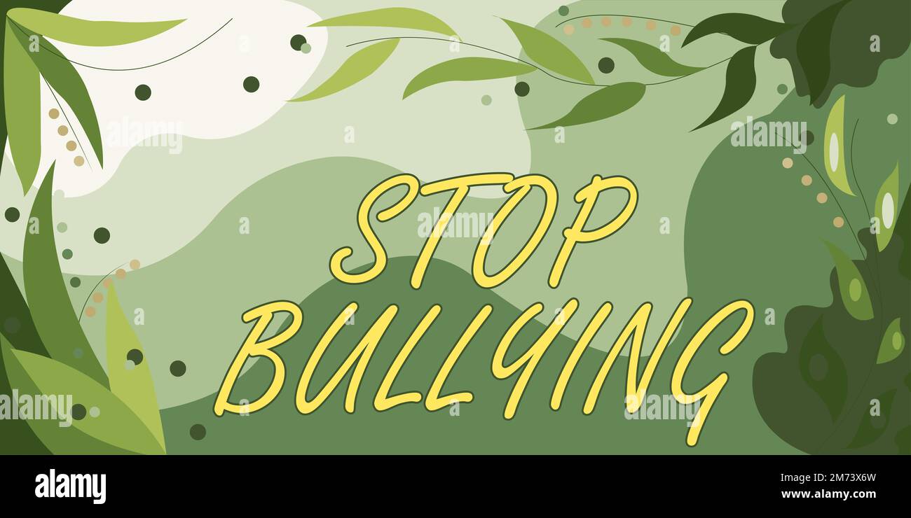 Inspiration showing sign Stop Bullying. Business overview Fight and ...