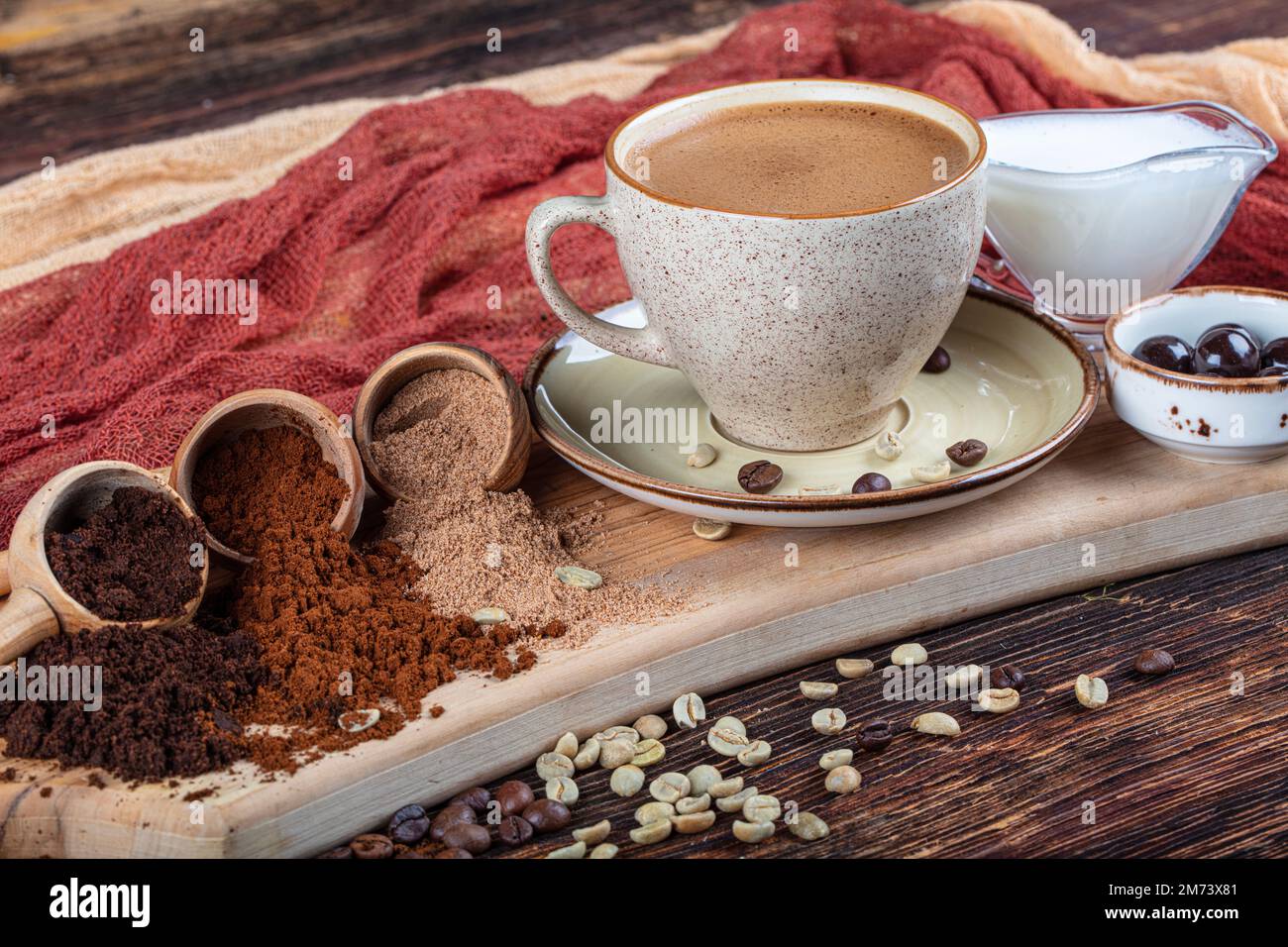 Traditional Turkish coffee beverage concept. Fresh and delicious ...