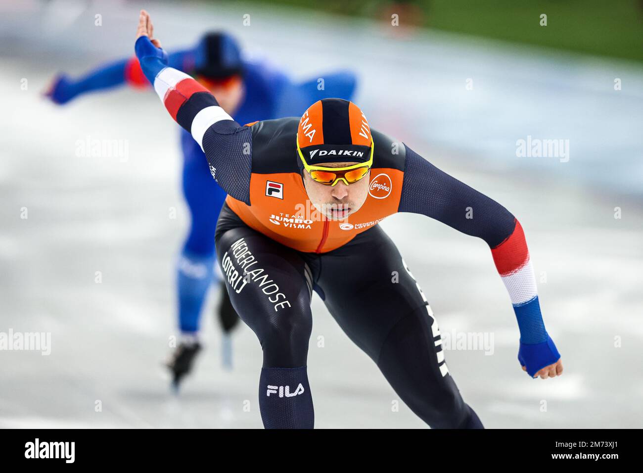 HAMAR - Kai Verbij (NED) in the men's 1000 meters sprint during the ISU ...