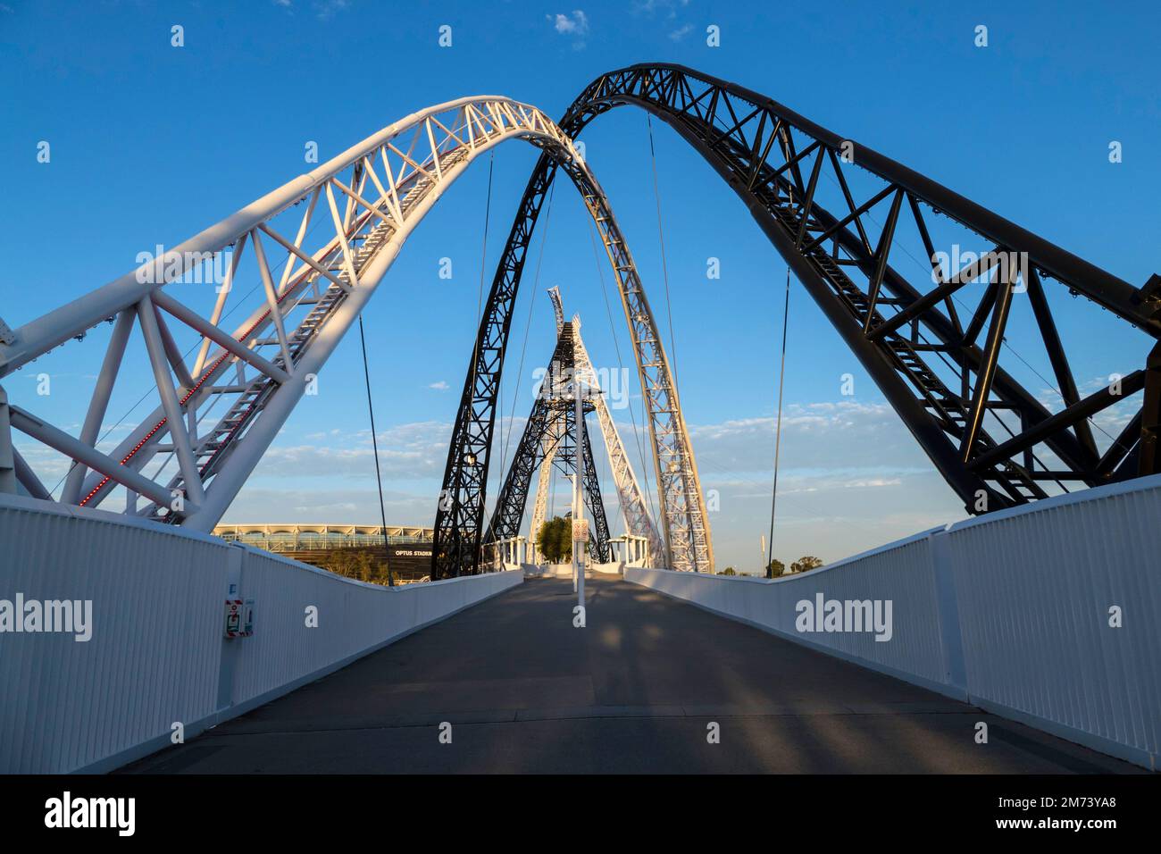 Matagarup pedestrian bridge, Burswood, Perth, Western Australia Stock ...
