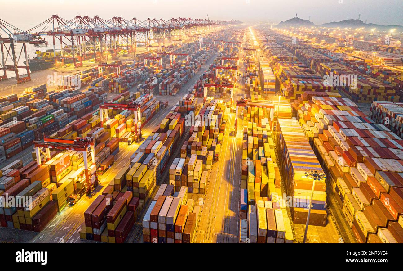 SHANGHAI, CHINA - JANUARY 7, 2023 - Aerial photo taken on Jan. 7, 2023 ...