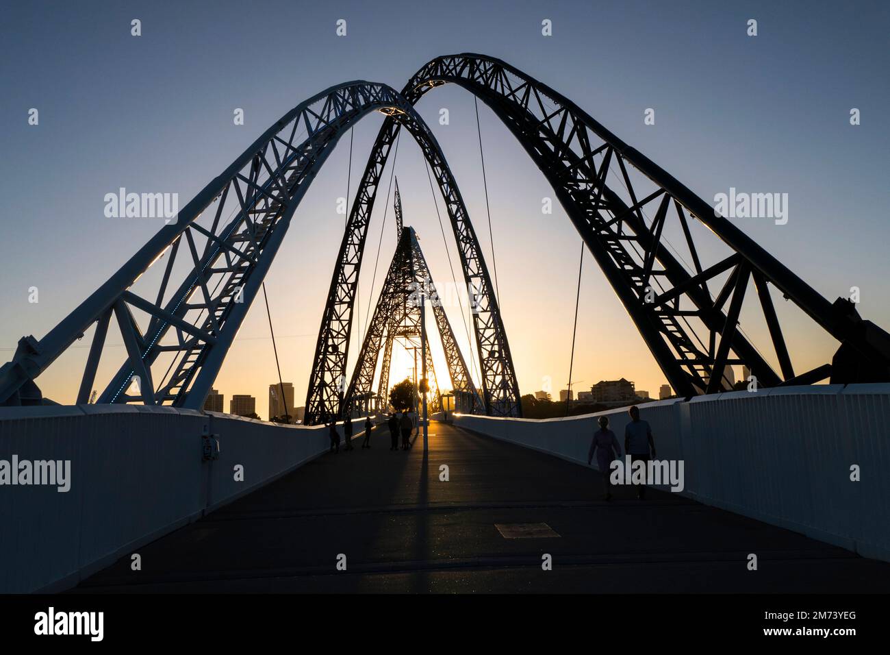 Matagarup pedestrian bridge, Burswood, Perth, Western Australia Stock ...