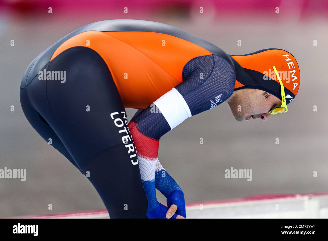 HAMAR - Kai Verbij (NED) competes in the men's 1000m sprint during the ...